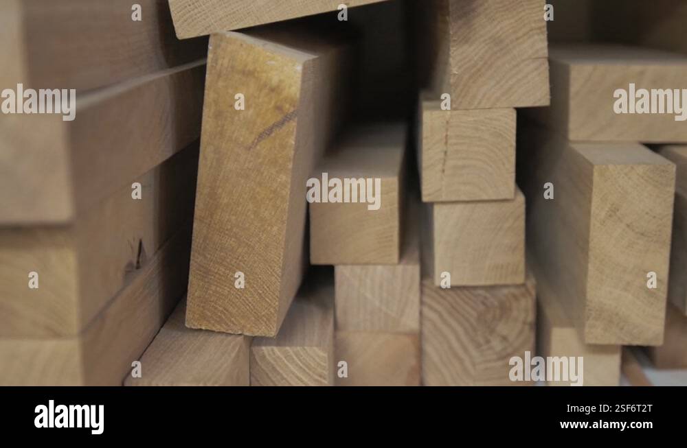 Oak hardwood showing end grain on shelf Stock Video Footage - Alamy