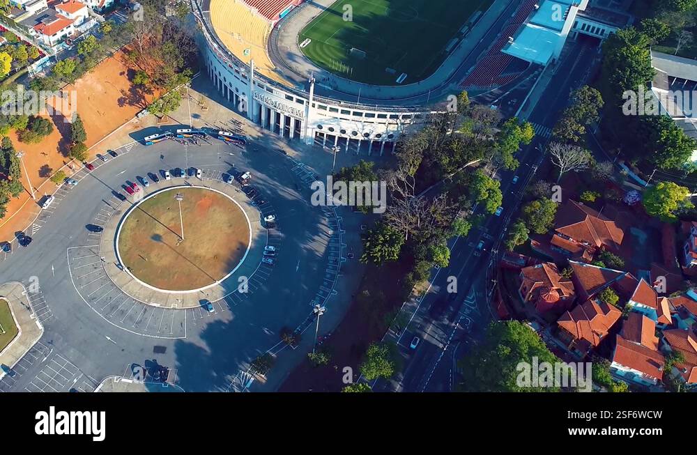 Aerial landscape of sports scenery at Sao Paulo city Brazil. Cityscape ...