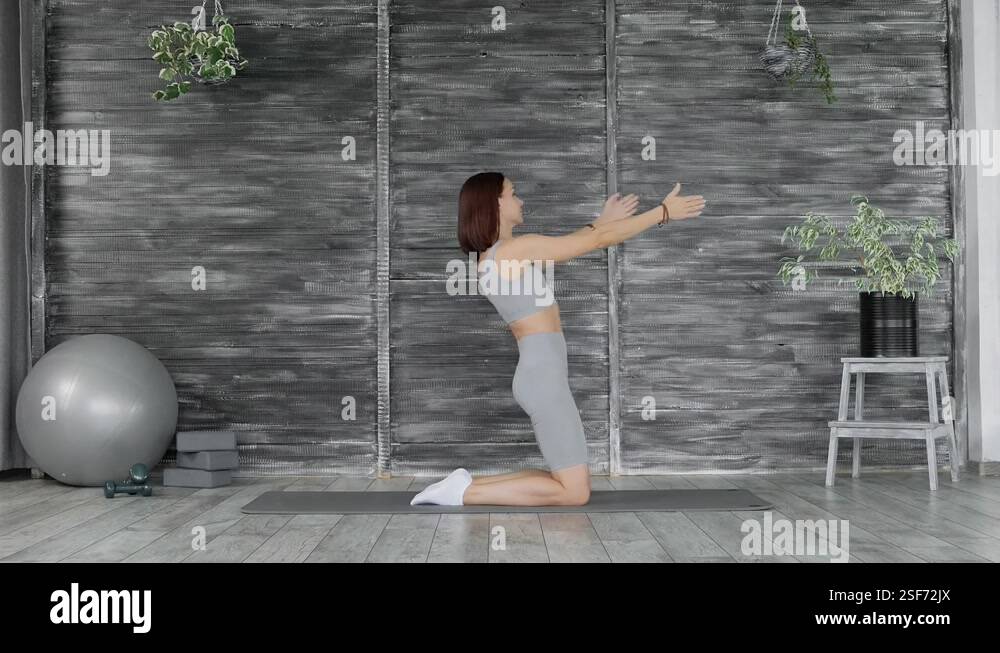 Abdominal muscles workout. Sporty woman doing abs exercises Stock Video ...