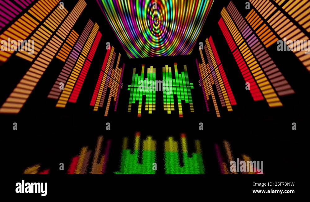 3D and 2D concert stage LED background virtual studio computer graphics ...