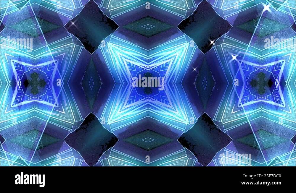 Animation of blue shapes over black background Stock Video Footage - Alamy