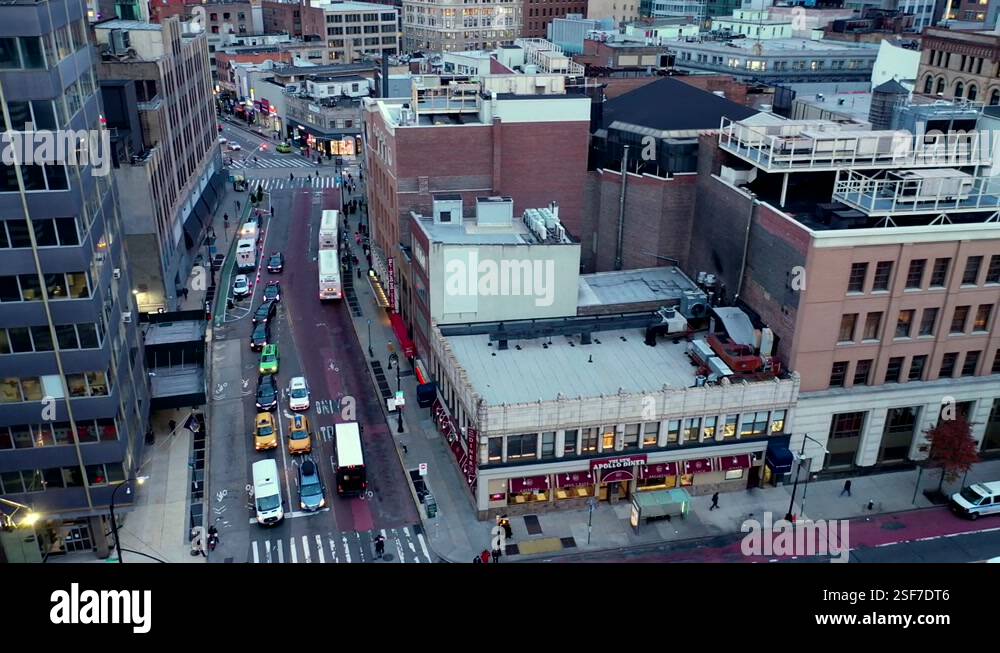 Scenic Night View of Brooklyn Tabernacle Church - Pan View Stock Video ...