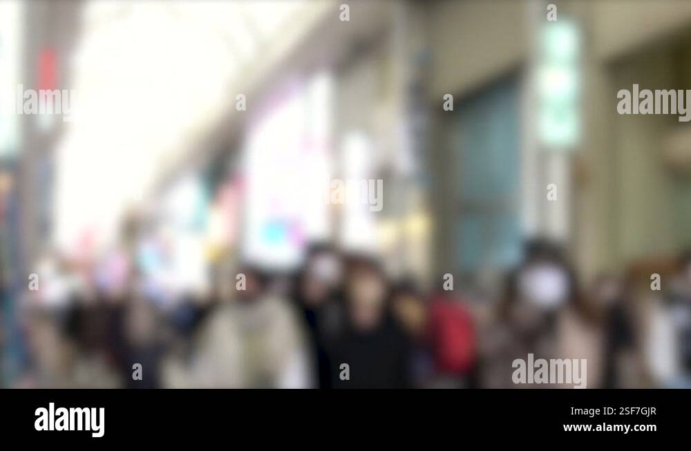 Blurred shot of many people in mask walking on the street of Japan. 4K Stock Video Footage - Alamy