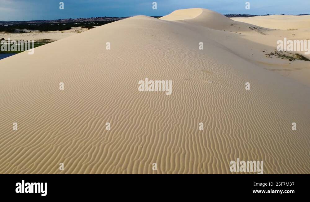 Unique patterns in touristic white sand dunes of Mui Ne, Vietnam ...
