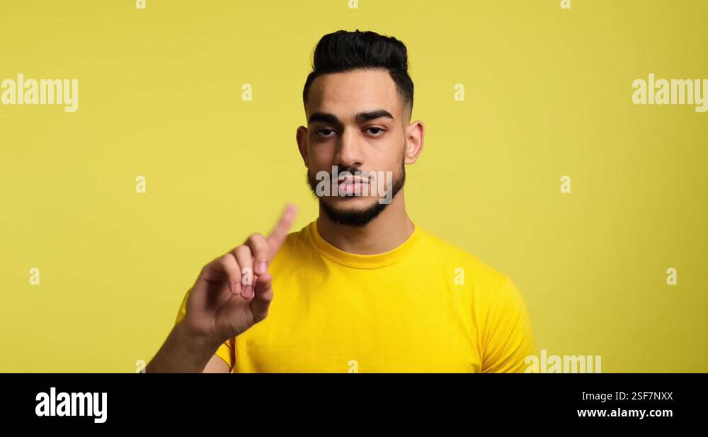 Man saying no by shaking head and waving finger Stock Video Footage - Alamy