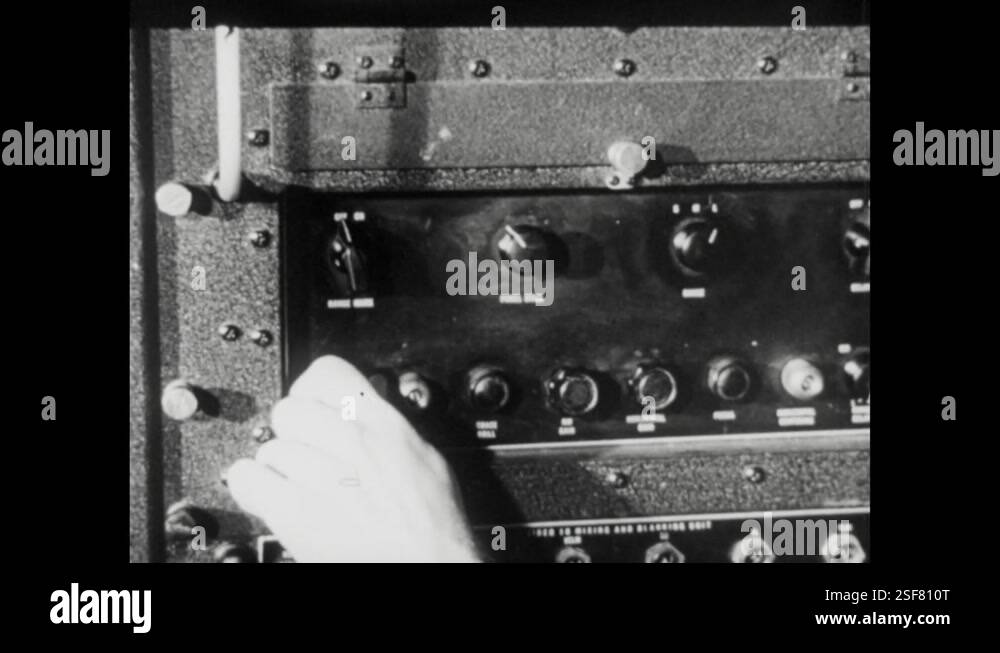 1940s: People operate radar equipment. Two fighter jets takeoff from ...