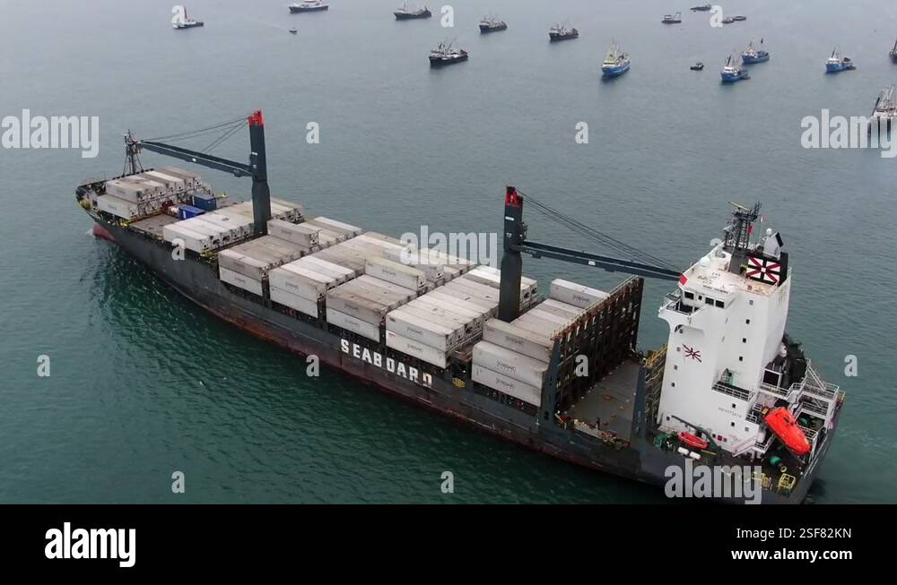 Seaboard Marine Container Ship Leaving The Muelle Sur del Callao Port ...