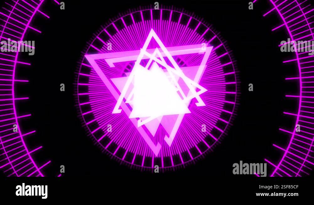 Summoning Circle and Triangle Purple M VJ Loop Animation Background ...