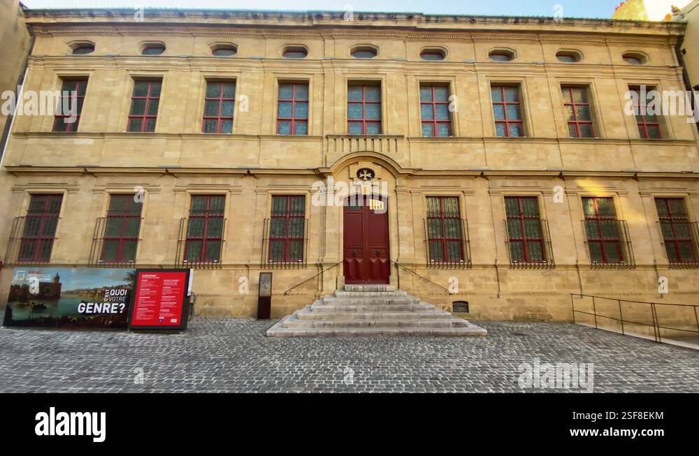 Facade of the Musee Granet, a museum in the Mazarin district in Aix-en ...