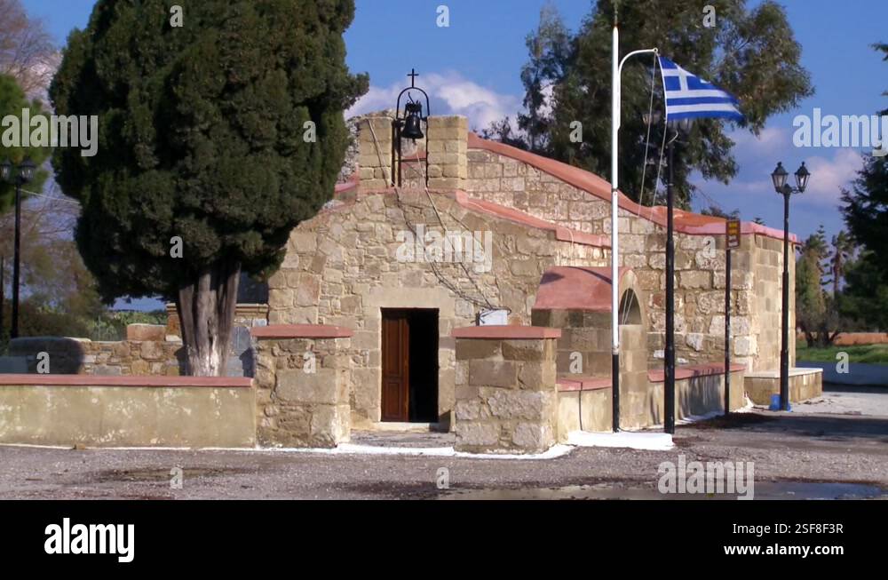 old Byzantine Church in Rhodes Greece Stock Video Footage - Alamy