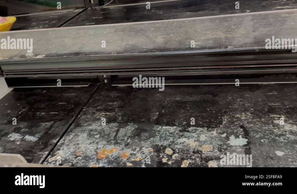 Ingles retail grocery store interior pan of dirty raw packaged chicken ...