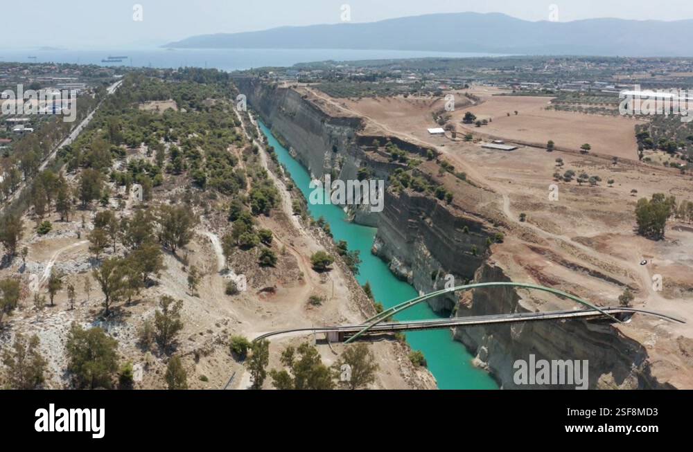 Corinth Canal Connecting The Gulf Of Corinth With Saronic Gulf In ...