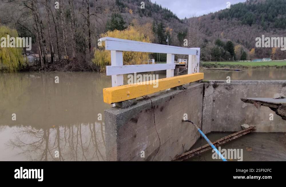 Flooded Area And Damaged Infrastructure After Extreme Rainstorm In ...