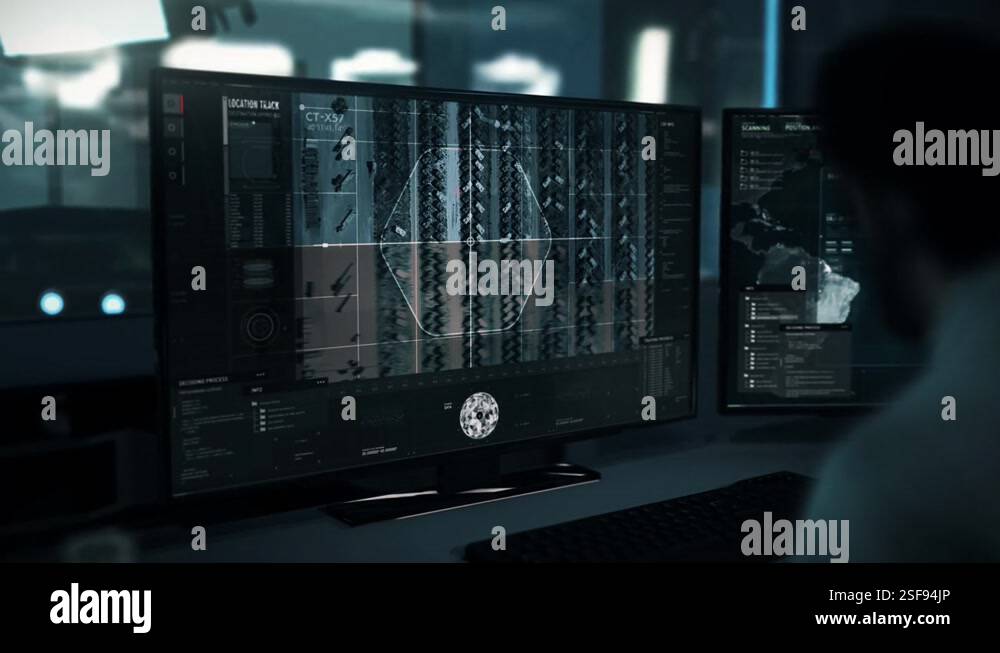 Military surveillance system interface detects the location of the ...