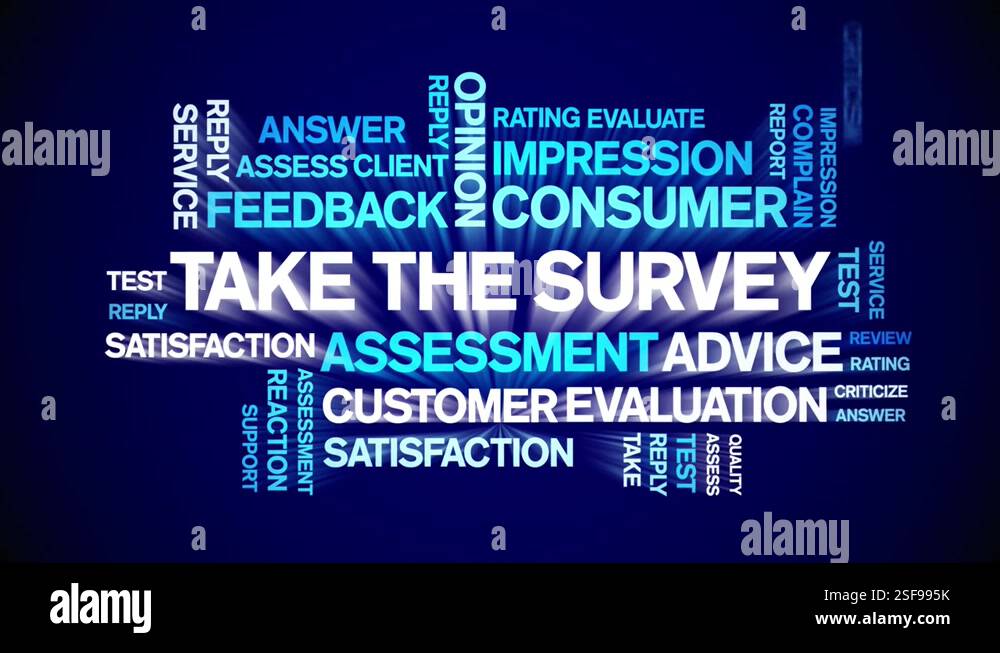 Take The Survey animated word cloud,animation kinetic typography ...