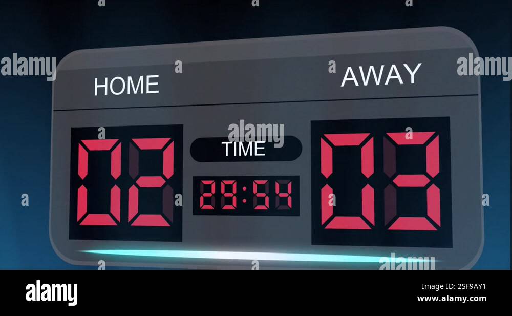 Animation of scoreboard with numbers on black background Stock Video ...