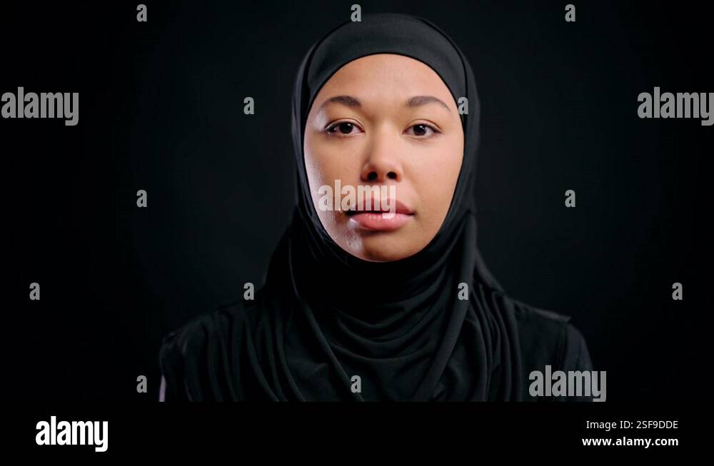 Sad muslim woman in hijab crying, suffering family abuse, domestic ...