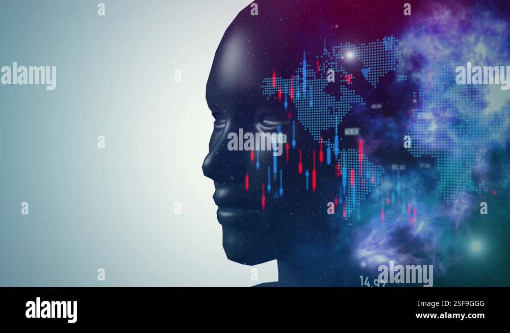 AI (Artificial Intelligence) concept. Deep learning. ICT (Information ...