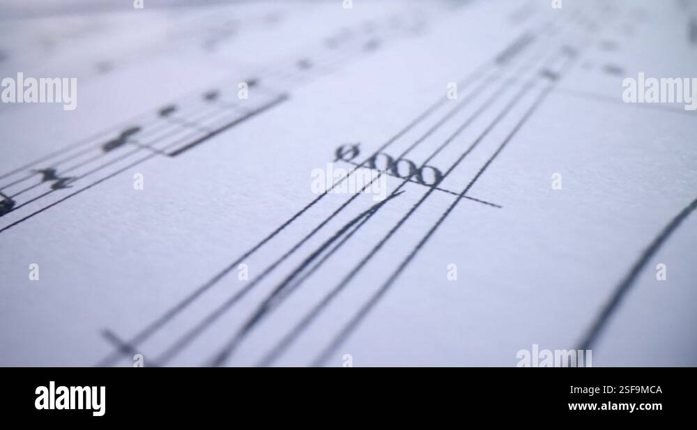 Collection of classical music notes with musical clefs closeup Stock ...