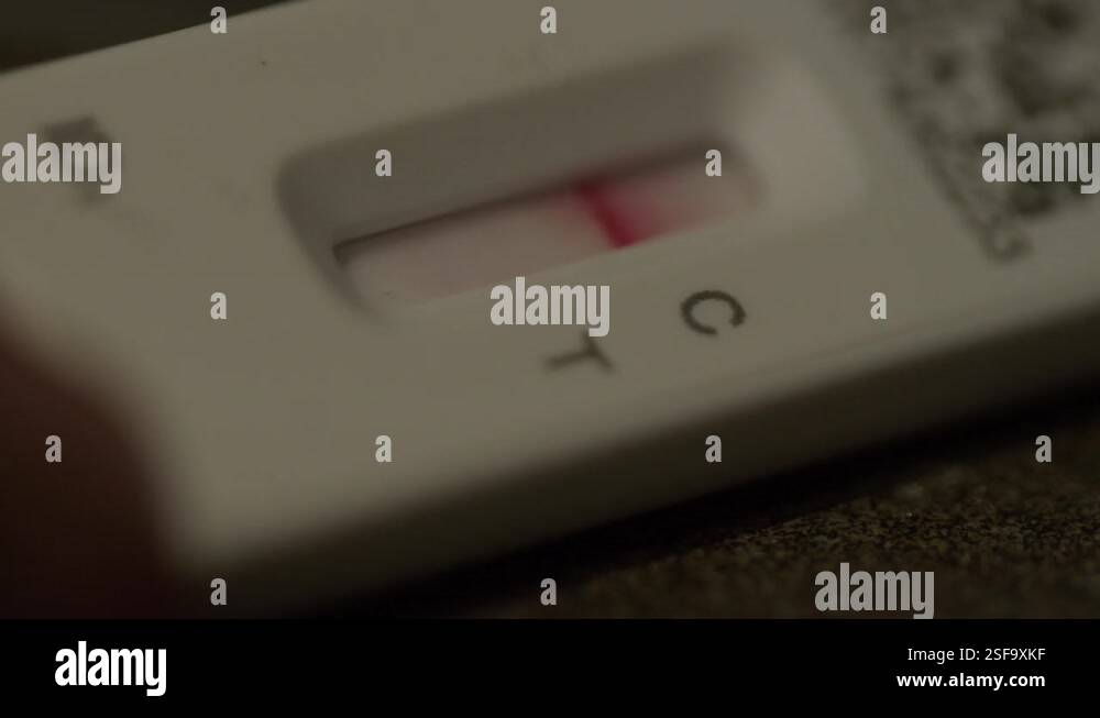 Extreme Close up Lateral Flow Test Negative Stock Video Footage - Alamy