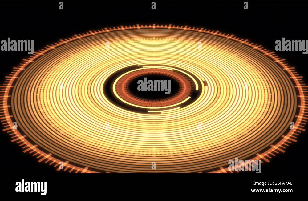 3D Arc Audio Reactive Equalizer Yellow X60 Degrees Large VJ Loop ...