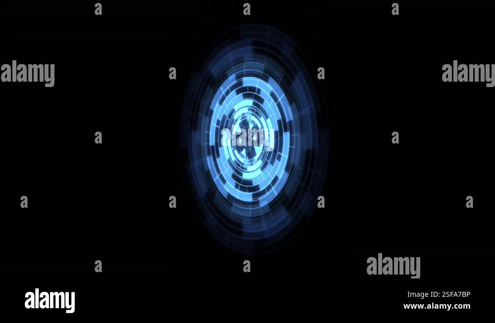 3D Circle Triangle VJ Loop Blue Audio Reactive S Y50 Degrees Animation ...