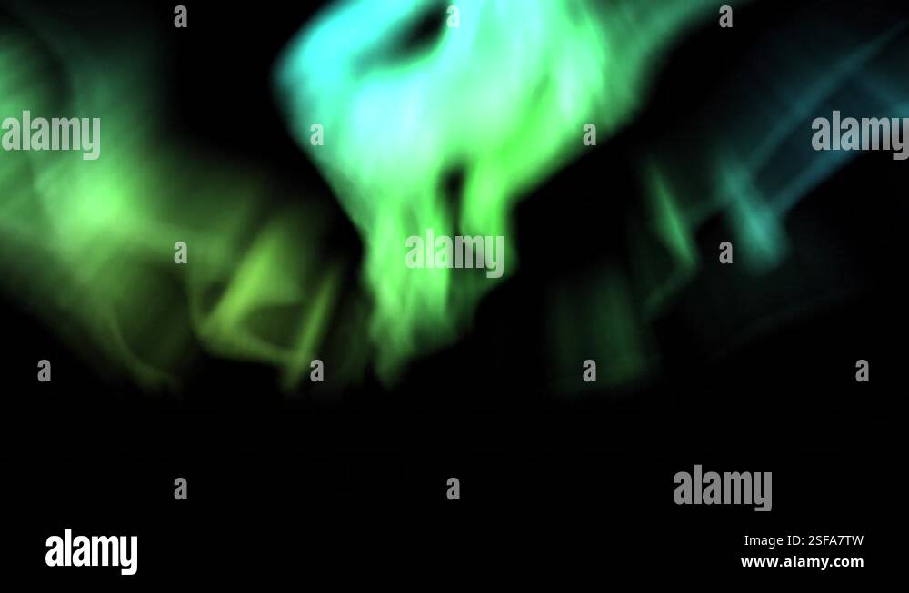 Aurora Borealis Animation Loop Green Northern Lights Stock Video ...