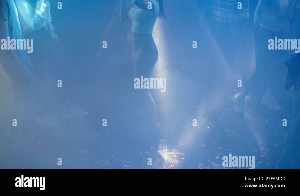 DJ playing music, dancing people Stock Video Footage - Alamy