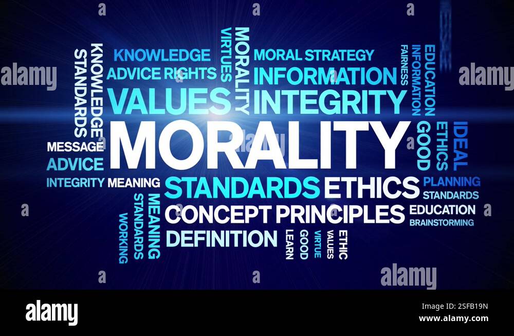 Morality animated word cloud,animation kinetic typography text seamless ...