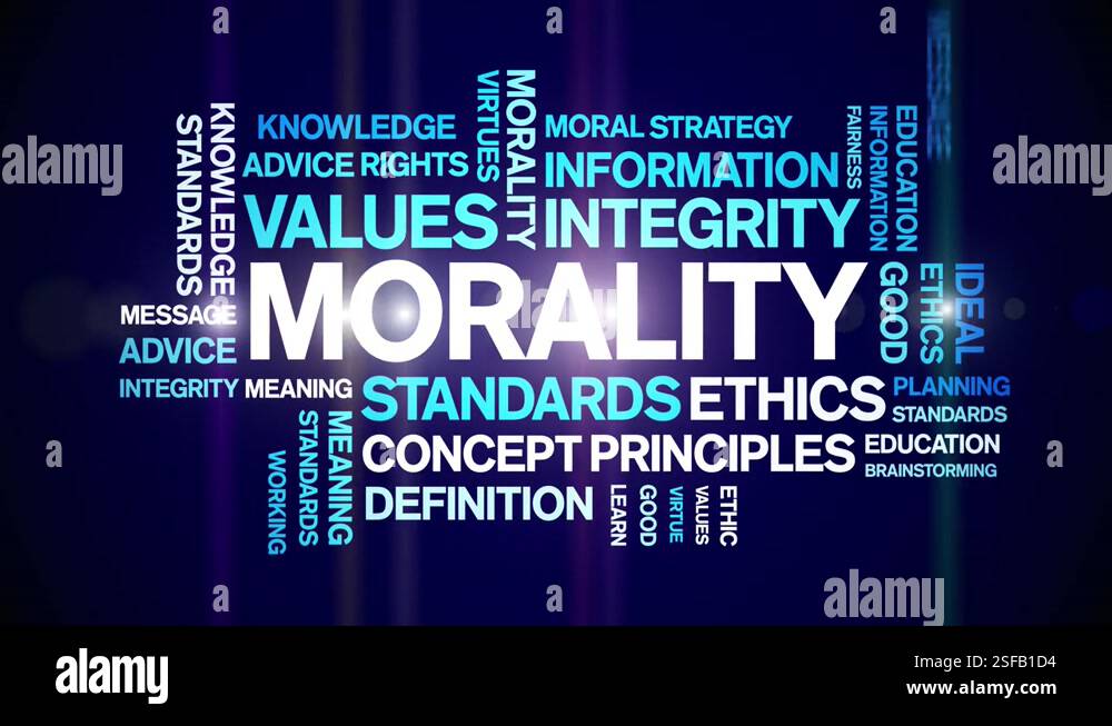 Morality animated word cloud,animation kinetic typography text seamless ...