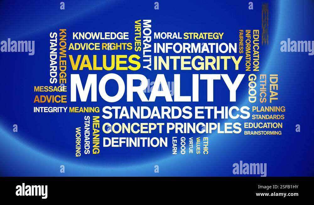Morality animated word cloud,animation kinetic typography text seamless ...