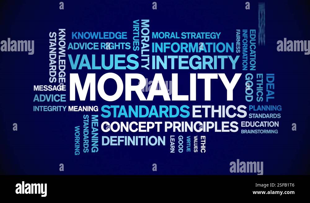 Morality animated word cloud,animation kinetic typography text seamless ...