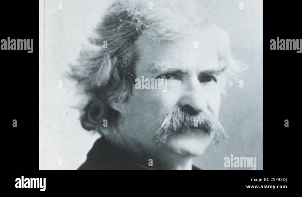1960s: Photograph of Mark Twain. Woman reads book. Boy lies on wood ...