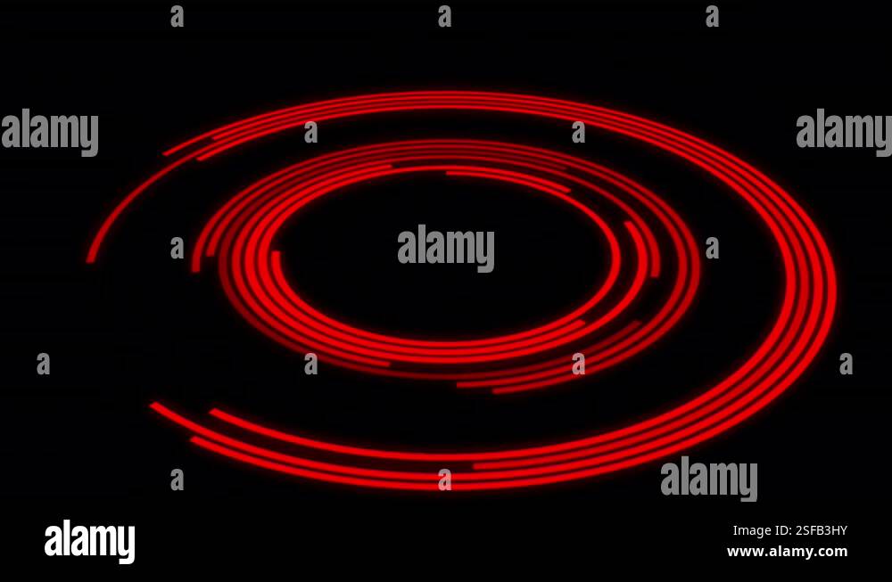3d Arc Offset D Audio Reactive Equalizer Red X60 Degrees Large Vj Loop Animation Stock Video