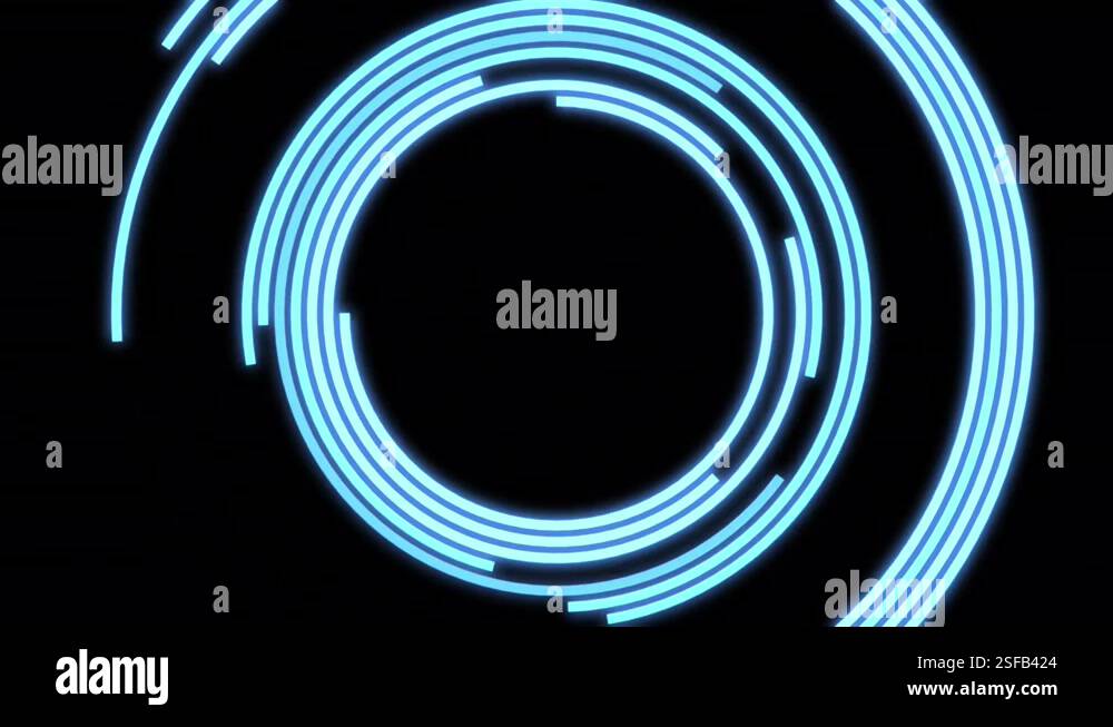 Arc Offset D Blinking Blue Large VJ Loop Animation 01 Stock Video ...