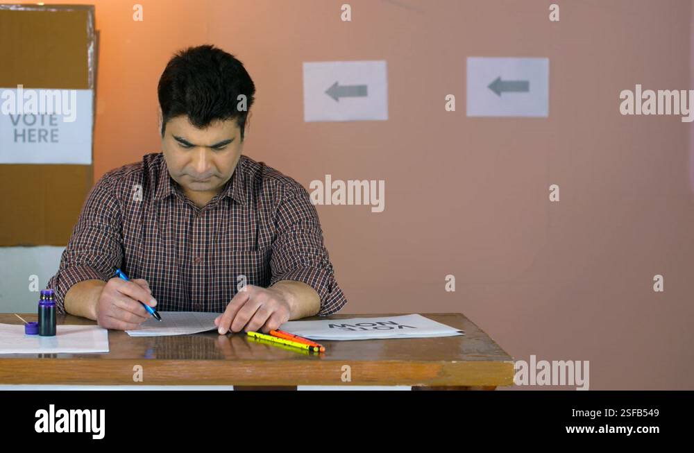 A male election officer on duty - Democracy, Fundamental rights, ballot ...