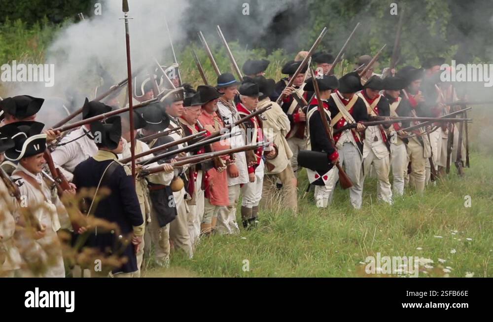 Revolutionary War Re-enactment - British and Continental Flintlock ...