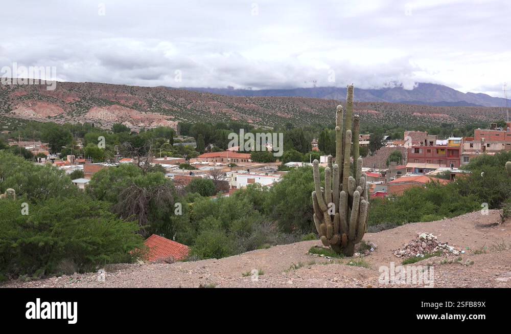 Skyline of Humahuaca town. Jujuy province, Argentina Stock Video ...