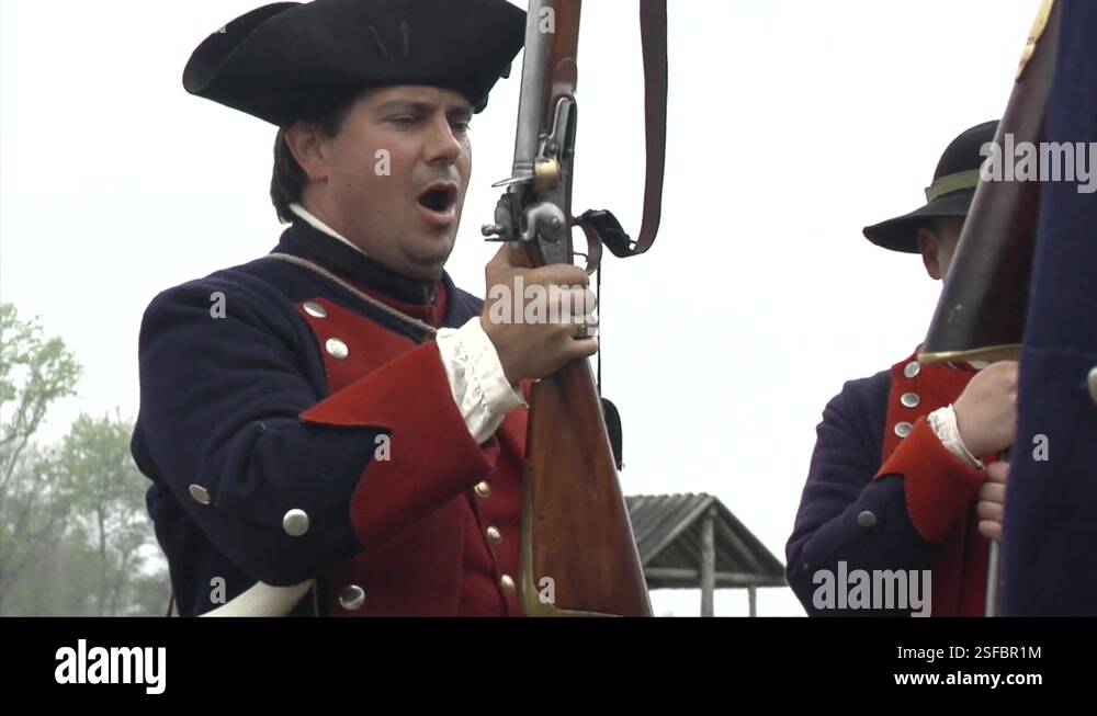 Soldier of the French & Indian War era with flintlock musket - March ...