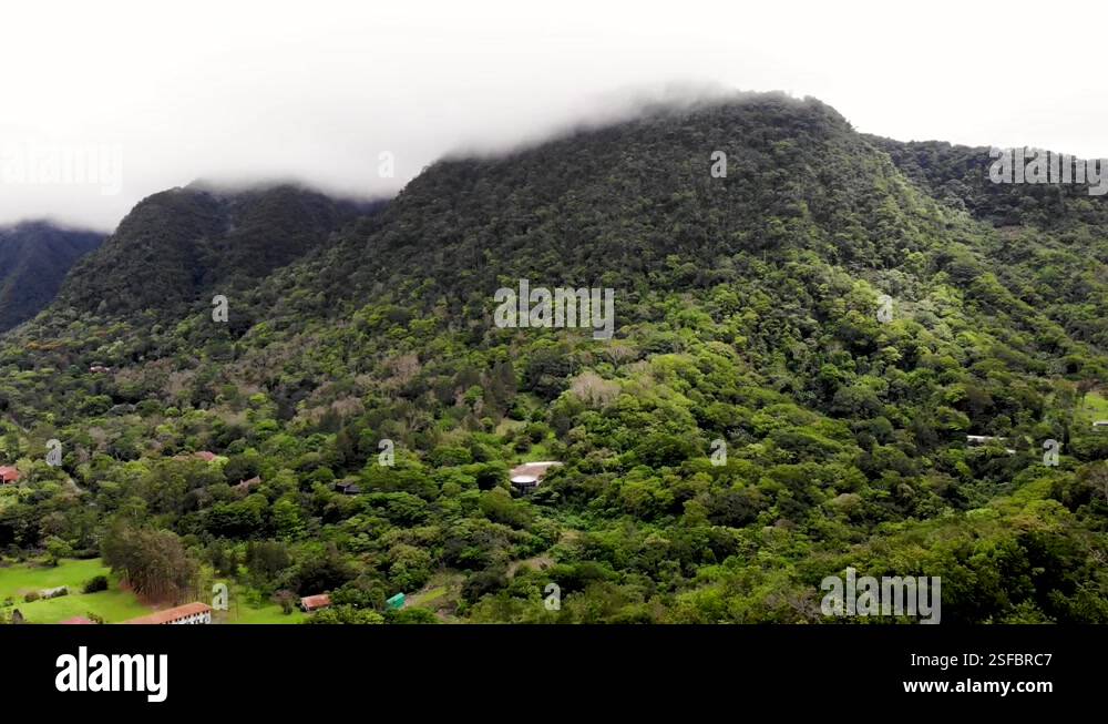 Extinct volcano walls in Valle de Anton central Panama covered by Stock ...