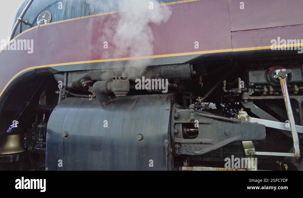 A Close of Steam Coming out of a Valve and Water Dripping as an Antique ...