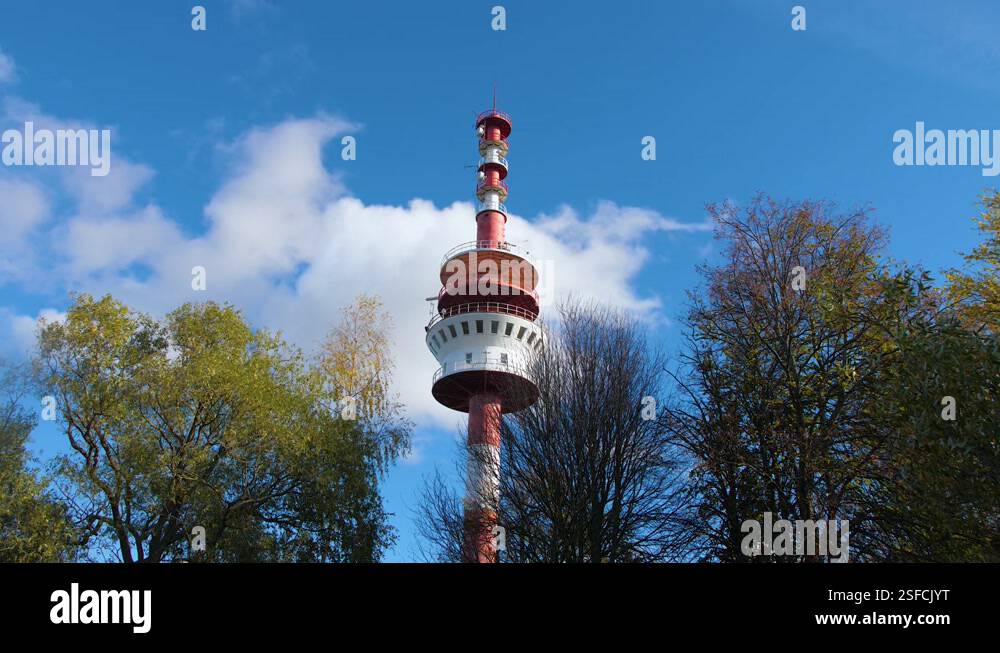 Long shot of the top of the modern radar beacon Stock Video Footage - Alamy