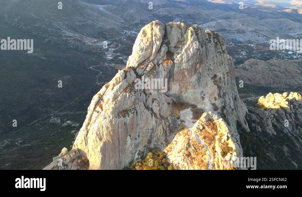 Peña de Bernal, Monolith, Pueblo Magico, Queretaro, Mexico, village, 4k ...