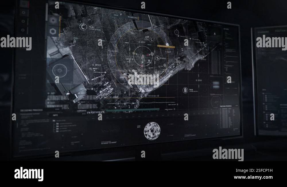 Surveillance Operation Control Panel Scanning Position Of Target ...