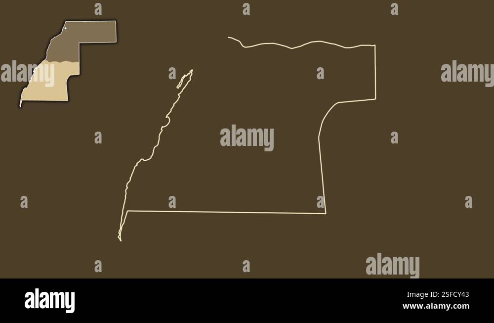 Oued el Dahab, Western Sahara, extruded and isolated. Physical Stock ...