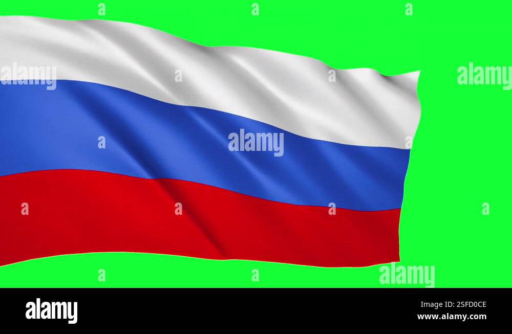 Russian flag waving in the wind animation Stock Video Footage - Alamy
