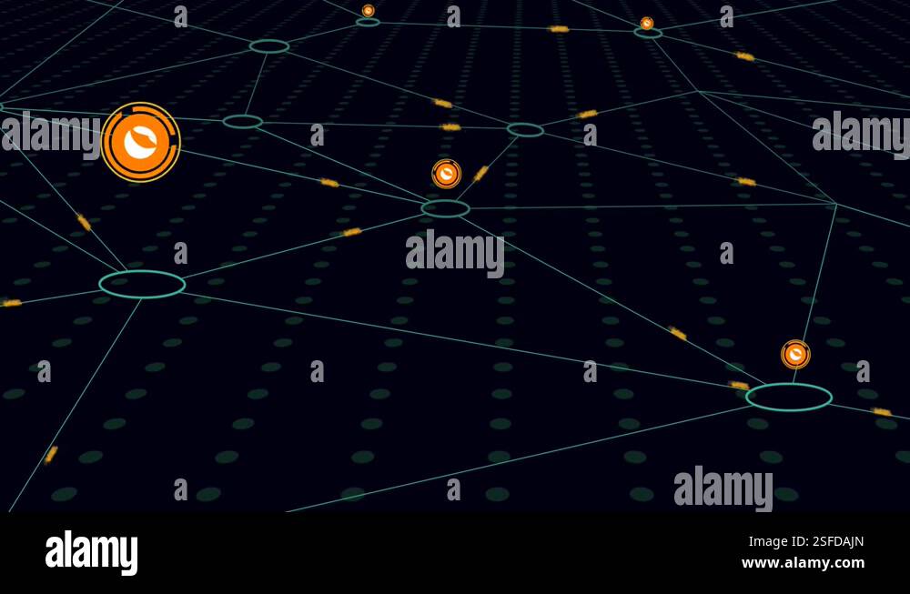 Animated 4k Terra Coin Cryptocurrency Mining Process Shown on a Dark ...