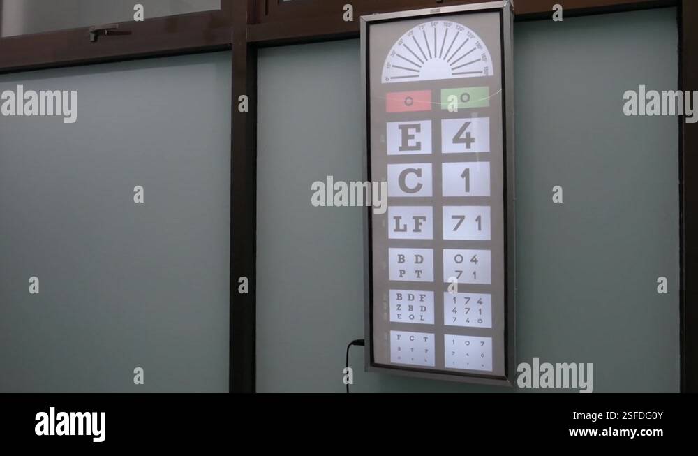 Snellen Chart, equipment for eye examination Stock Video Footage - Alamy