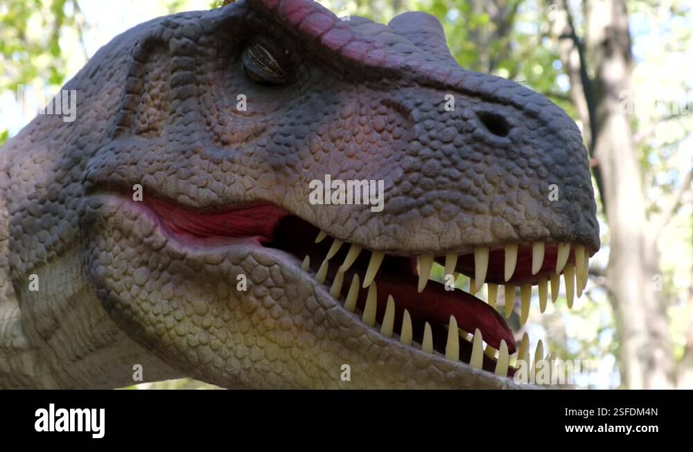 Moving models of dinosaurs, they are in the US amusement park. Jurassic ...