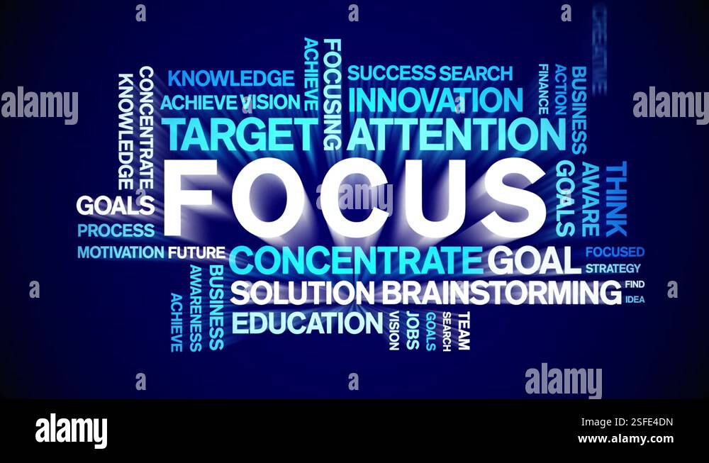 Focus animated tag word cloud,animation kinetic typography text ...
